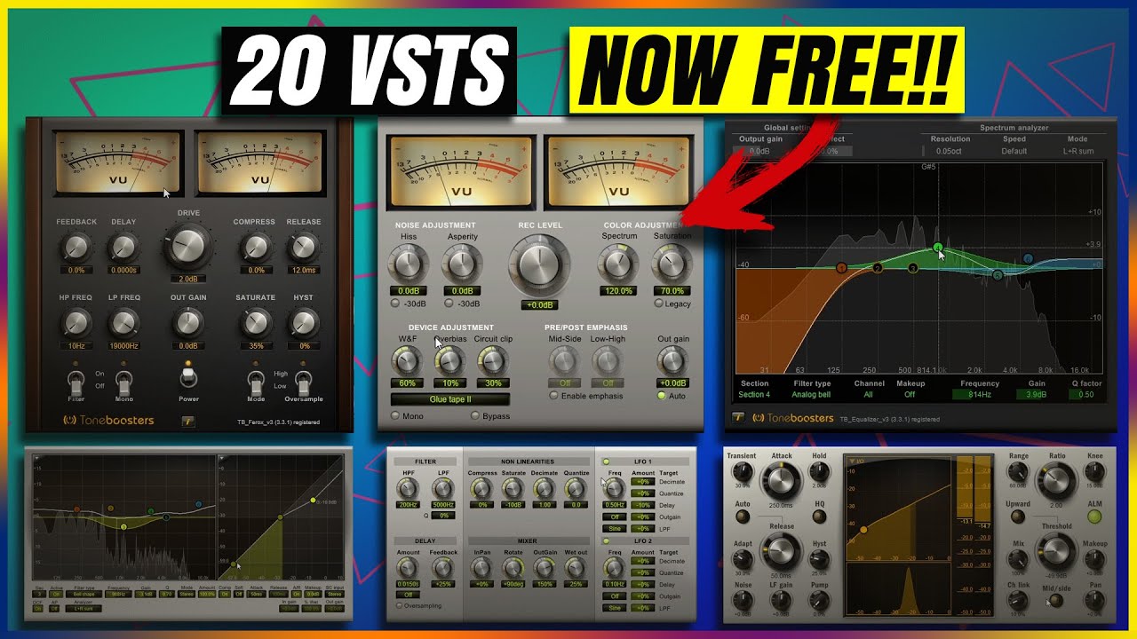 Toneboosters Unleashes 20 Free VST Plugins!