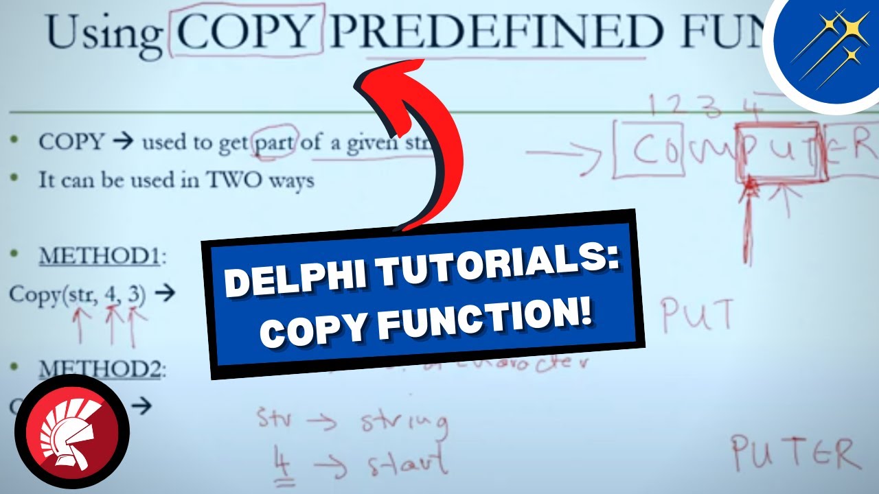 Delphi Coding Tutorials: String Copy Function! | Beginner's Guide To Coding