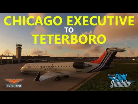 MSFS | Chicago Executive to Teterboro - Aerosoft CRJ550 Osprey Executive Ops! [Payware Scenery]