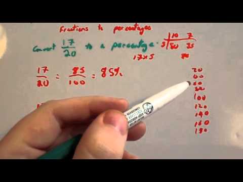 Fractions to percentages - Corbettmaths