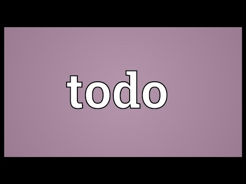Todo Meaning