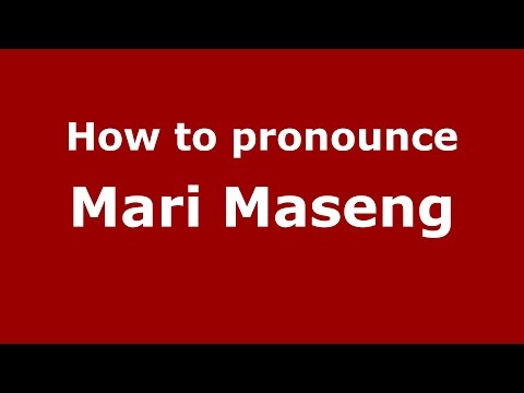 How to pronounce Mari Maseng (American English/US) - PronounceNames.com