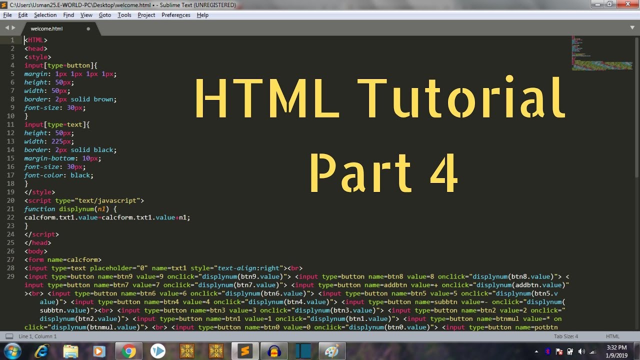 HTML Tutorial for Beginners Part 4 - Creating Tables