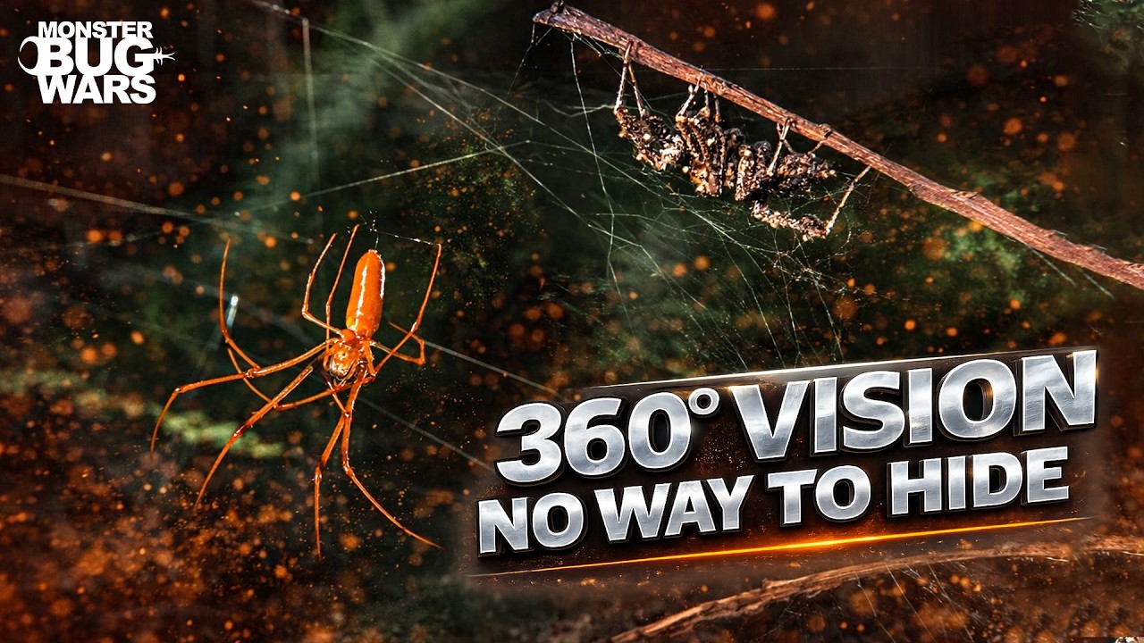 Portia Spider vs. Long-jawed Orb Weaver | Monster Bug Wars