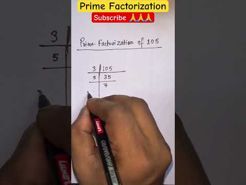 Prime Factorization of 105 #maths #math #factorize #primefactorisation