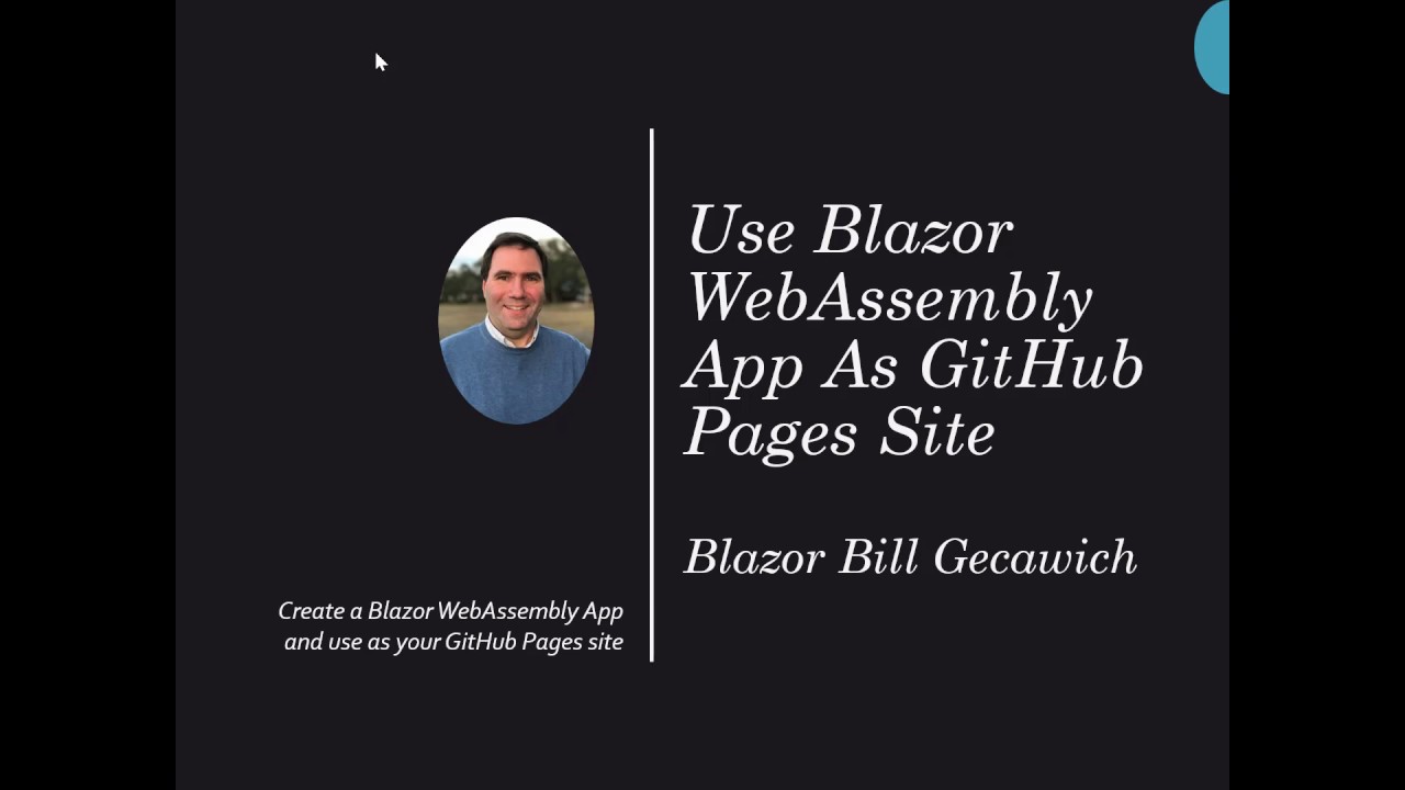 Blazor WebAssembly to GitHub Pages site