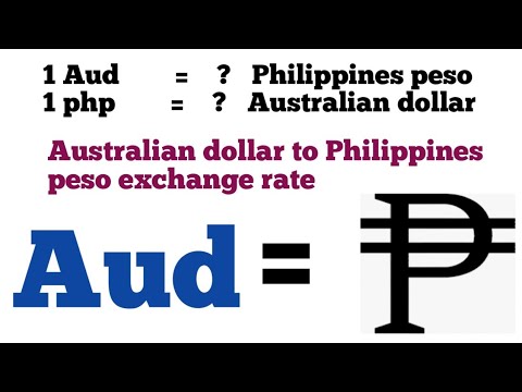 Australian dollar to philippines peso exchange rate today | philippines peso to Australian Dollar
