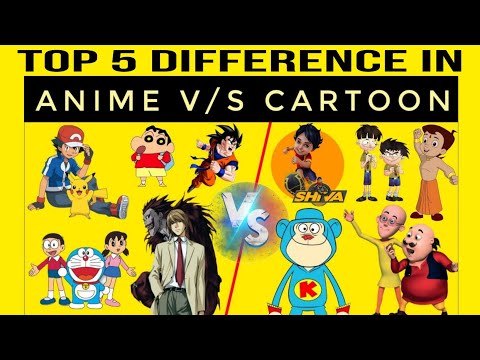 TOP 5 Mythological Difference Between Anime and Cartoon