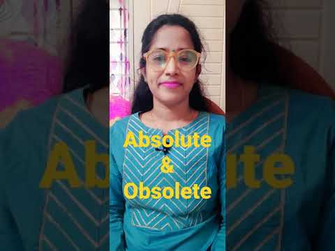 #shorts #Spoken English // Absolute and Obsolete //