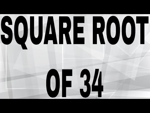 SQUARE ROOT OF 34