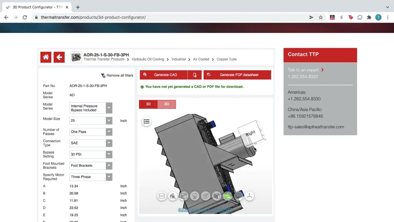 Thermal Transfer Products: How to Configure and Download a 3D CAD Model