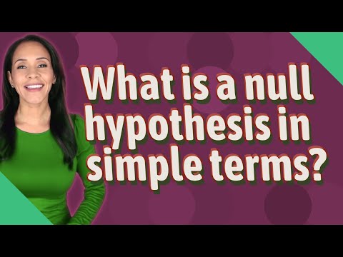 What is a null hypothesis in simple terms?