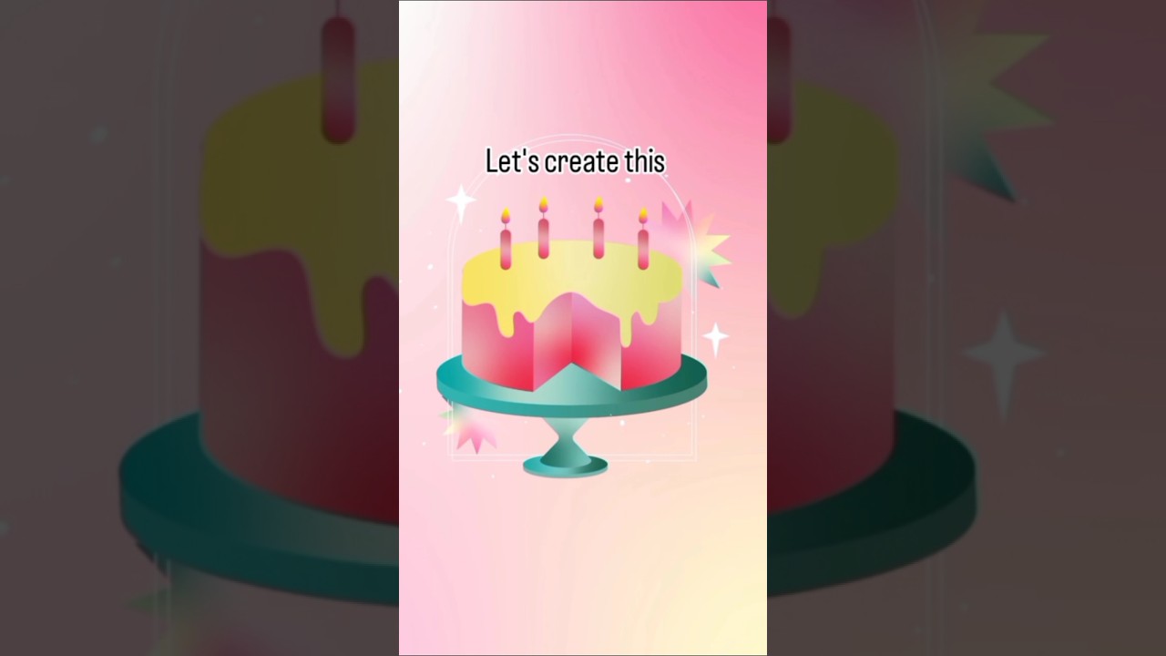 Let's create 3d cake in Adobe illustrator #adobeillustratortutorial #graphicdesign #cake #art#vector