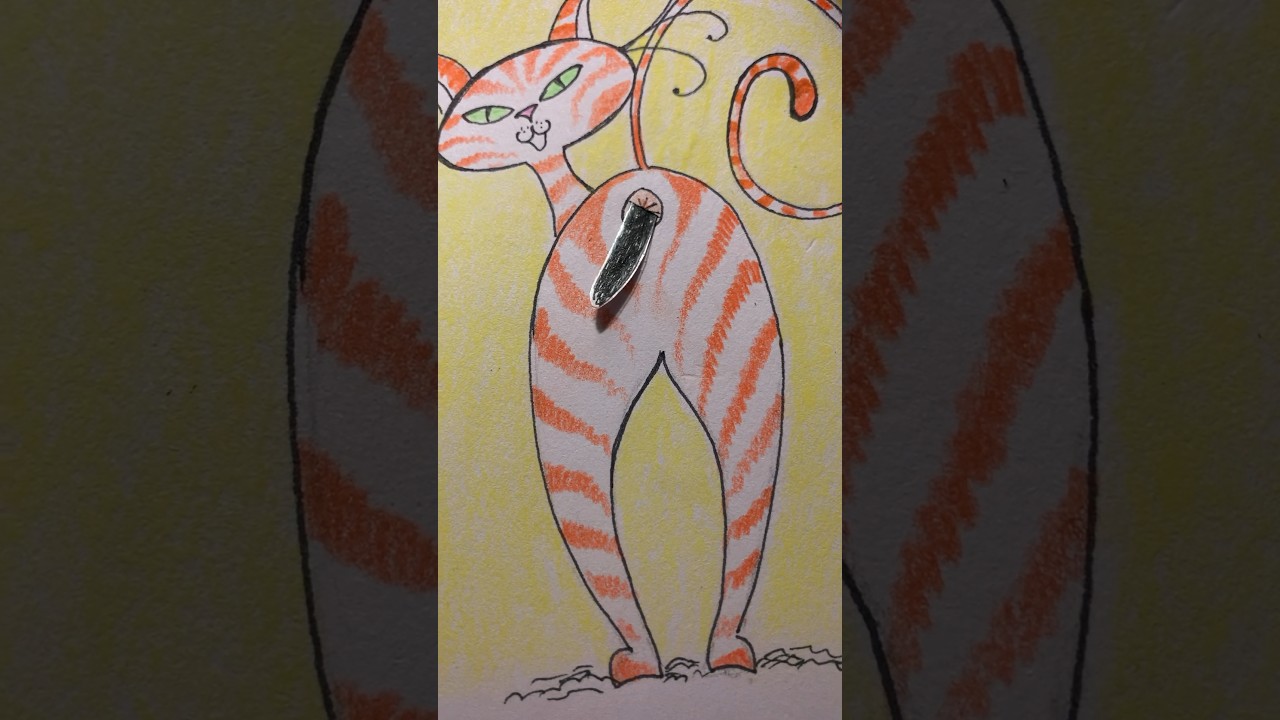 Cat pooing. #cats #catshorts #catvideos #catdrawings #catcartoon #cat #shorts