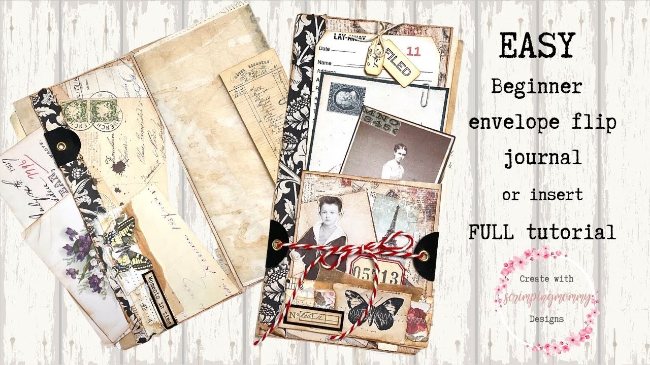 EASY beginner envelope flip journal or insert FULL tutorial