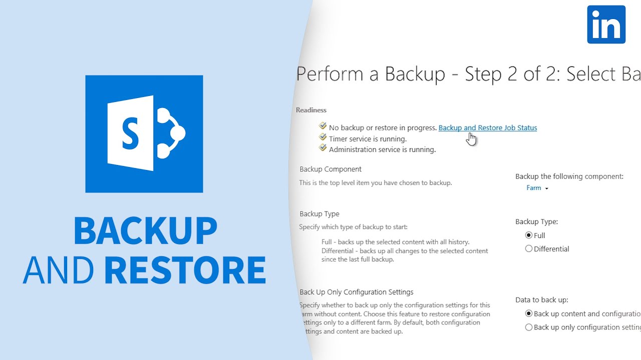 SharePoint Tutorial - BACKUP and RESTORE