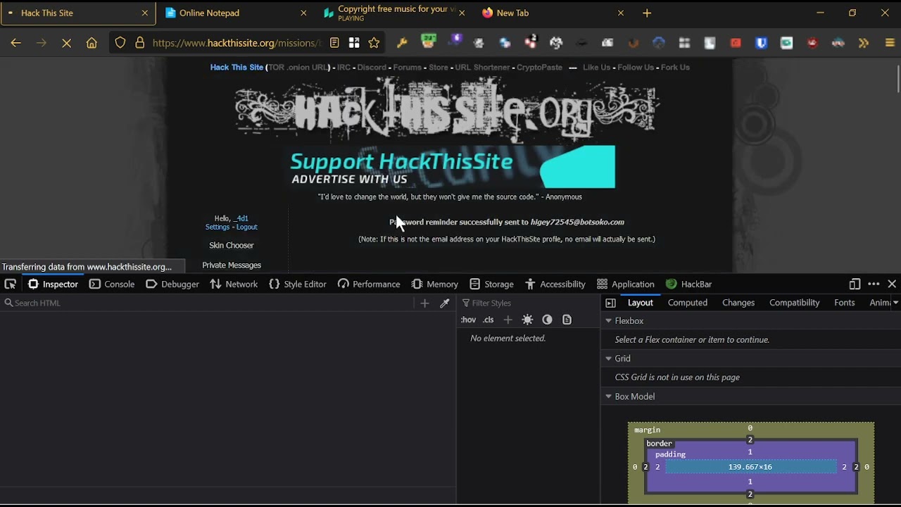 Hack This Site | Basic 5 | Level 5 | Send password to Sam #hackthissite