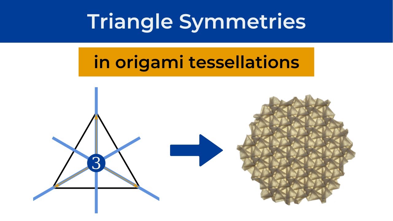 Triangle symmetries in origami tessellations