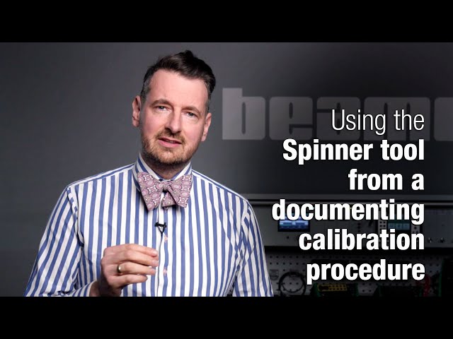 Using the Spinner tool from a documenting calibration mode | Beamex