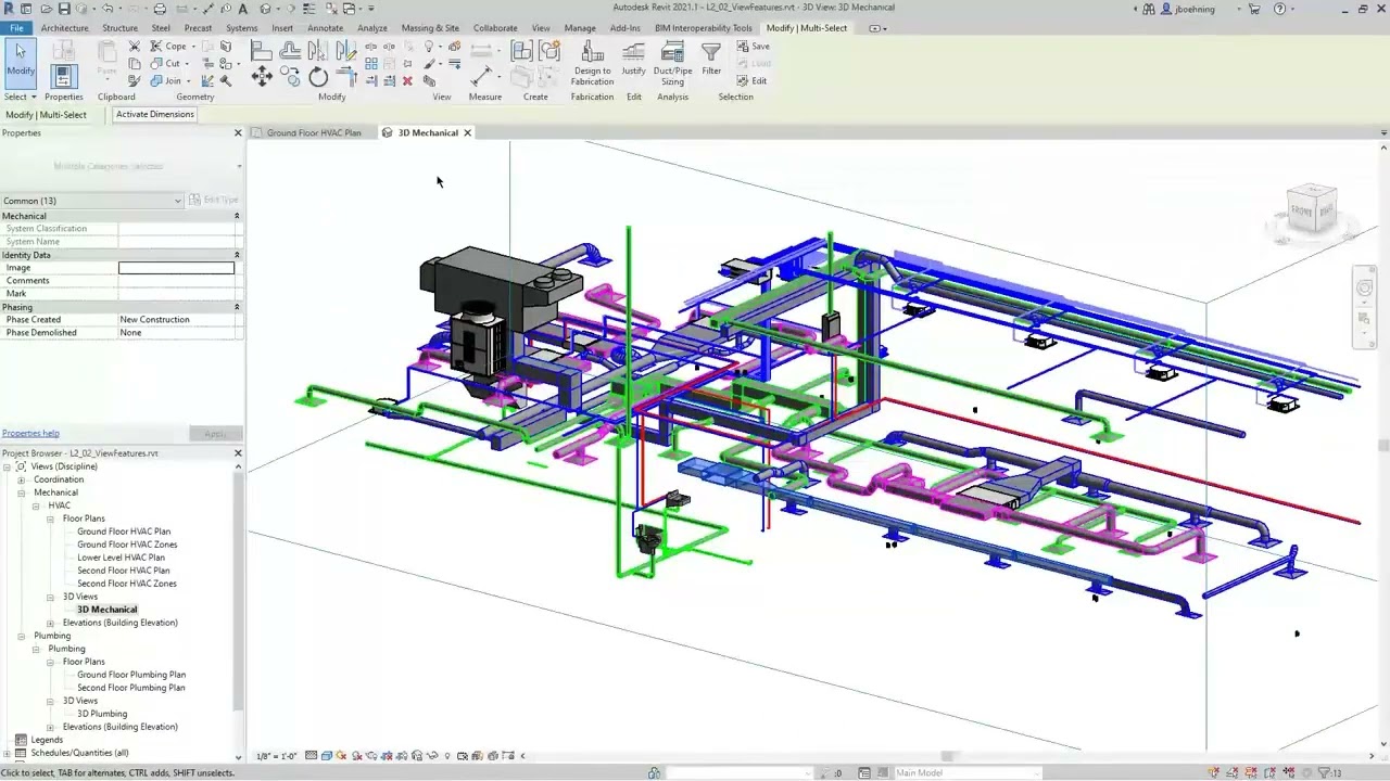Tutorial Revit for Mechanical Design: Documentation for mechanical design