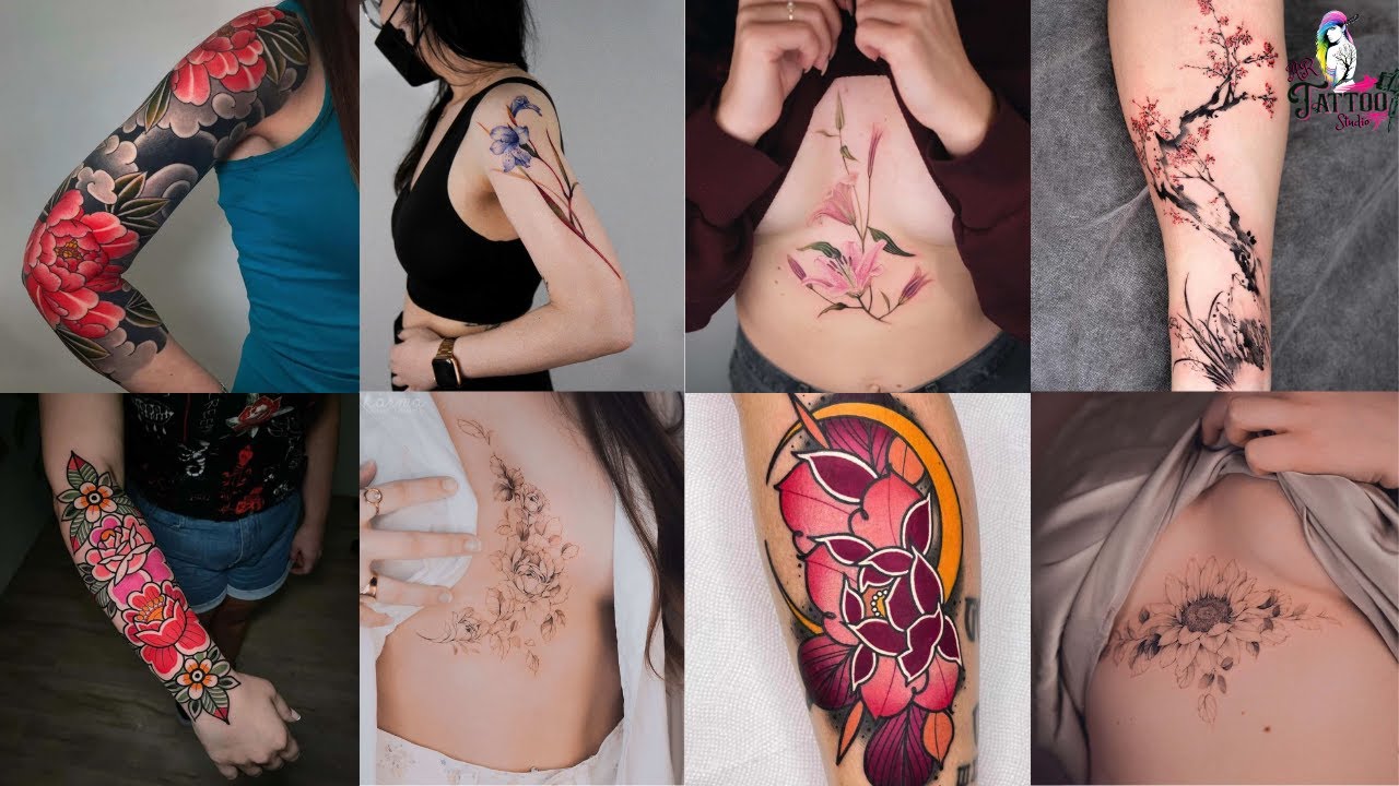 Beautiful Flower Tattoo Designs for Girls | Stylish Flower Tattoos | Cute Flower Tattoos for Girls