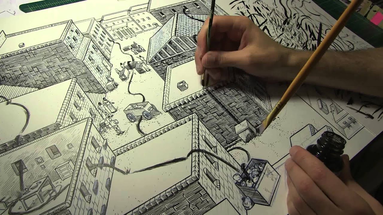 Tyrell Cannon- Victus #3 Time-lapse Comic Inking