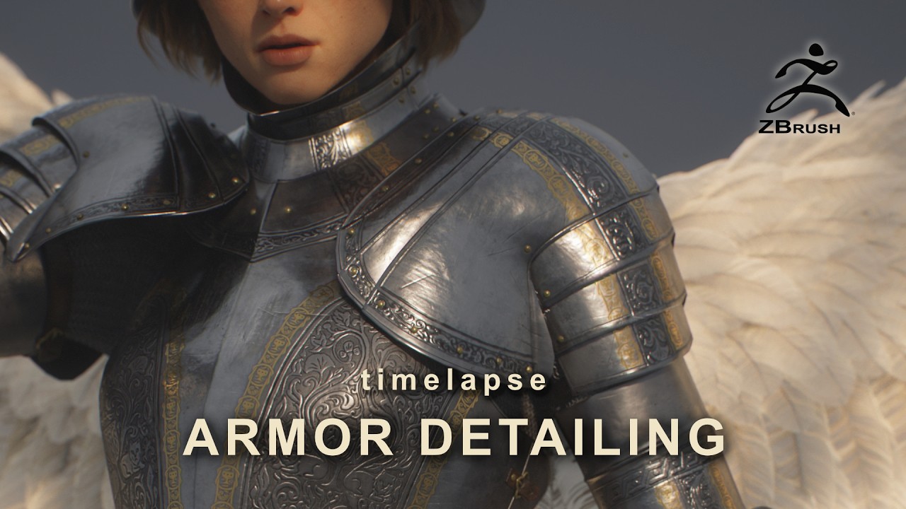 Adding Details on an Armor (ZBrush Timelapse) - part 4