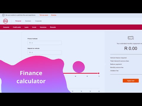 Car finance explained. Finance calculator, balloon payment & interest rate. #absa #carfinance