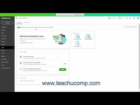 QuickBooks Online Tutorial Basic Time Tracking Intuit Training