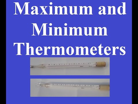 Thermometers - Maximum and Minimum