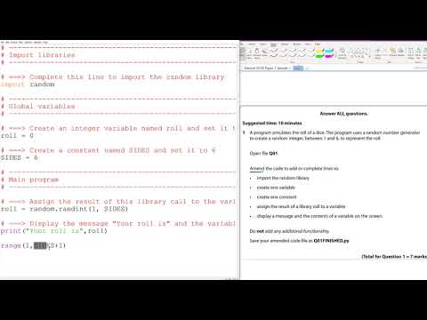 Pearson Edexcel GCSE Computer Science Sample Paper 2 Walkthrough