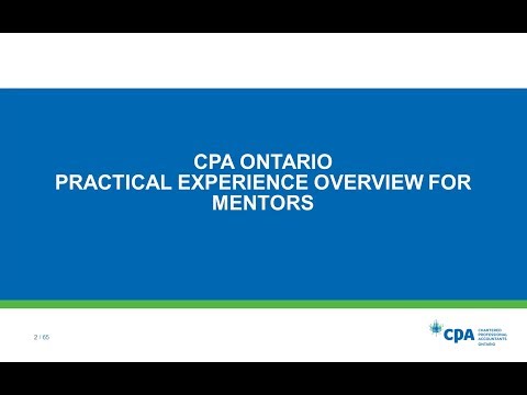 1. Practical Experience Overview for Mentors | CPA Ontario Mentorship Program