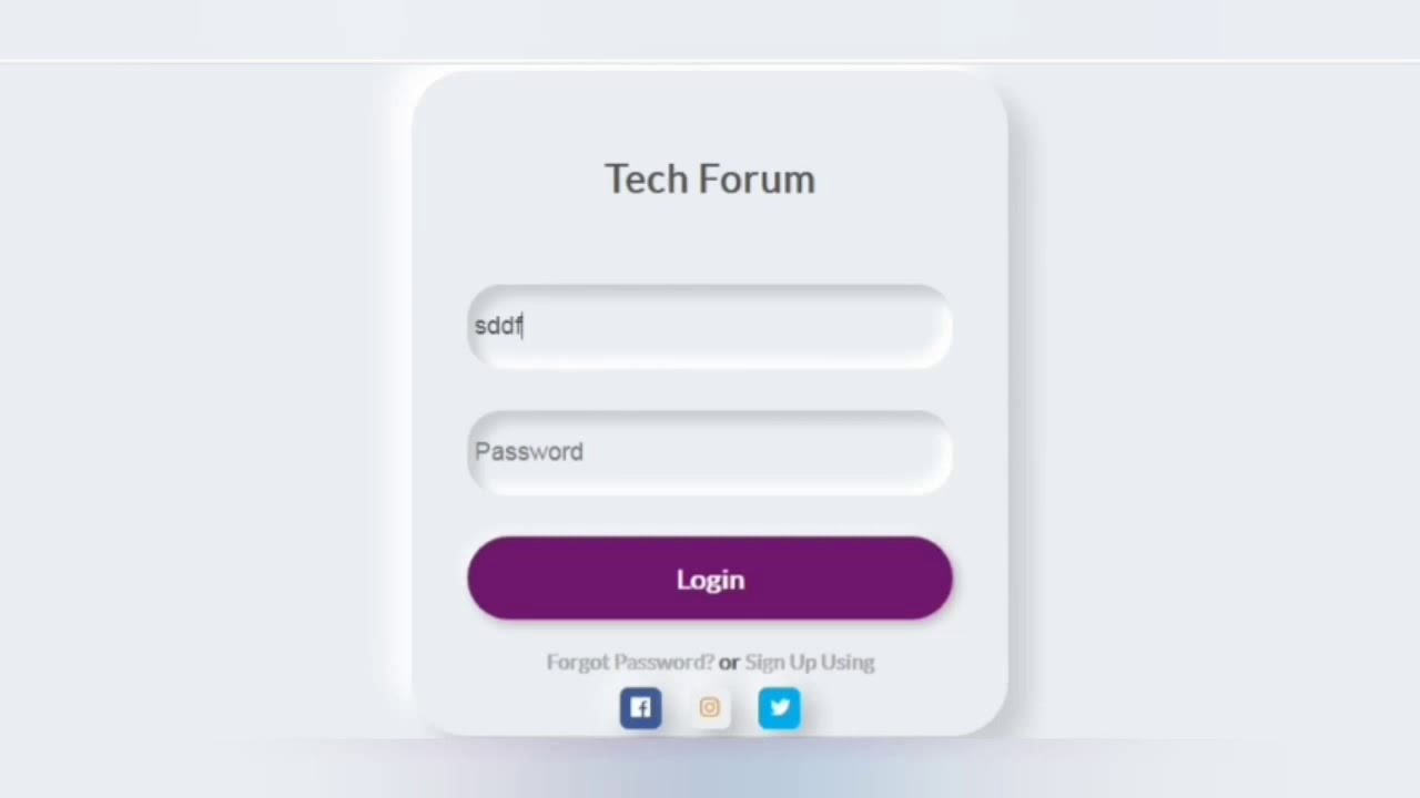 Neumorphic Login Form UI design with Social media Icons || beginners & PRO
