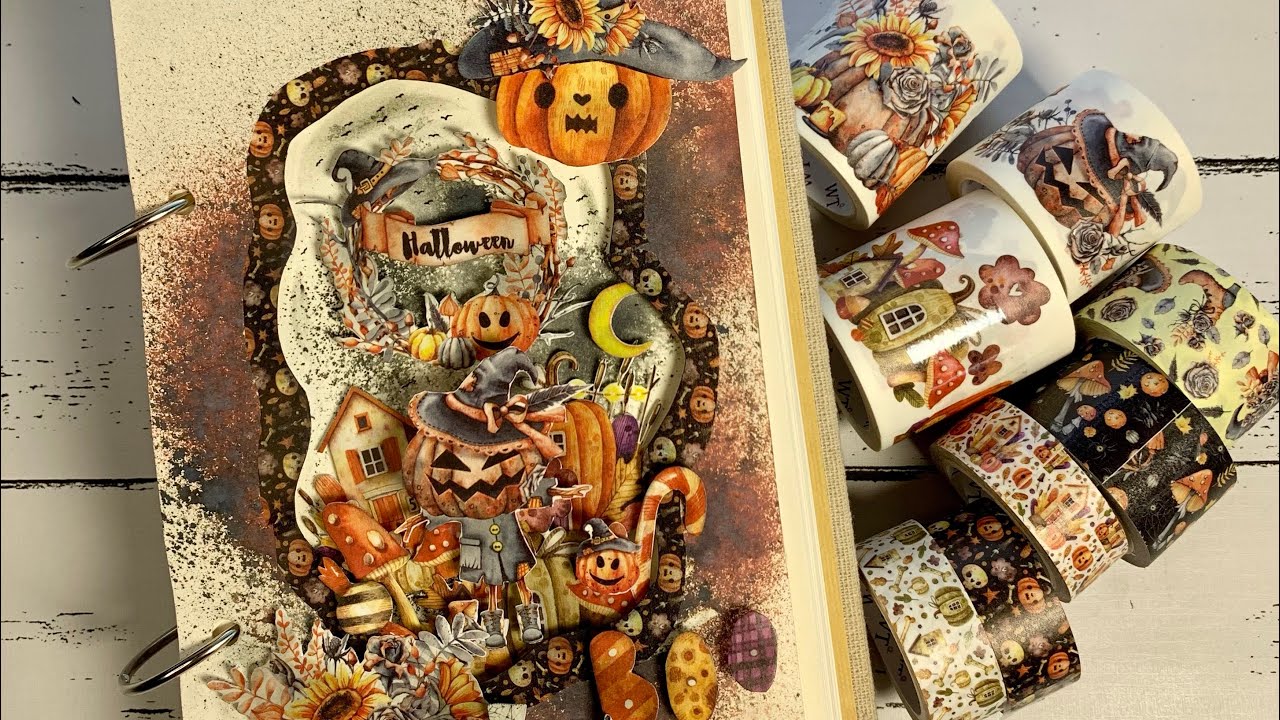 ASMR Creative Journals | Halloween Spread using The Washi Tape Shop 👻🎃✨💕