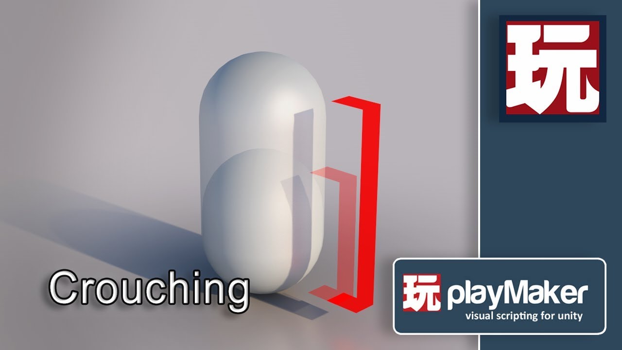 Unity Playmaker Tutorial - FPS Character Controller - Crouching