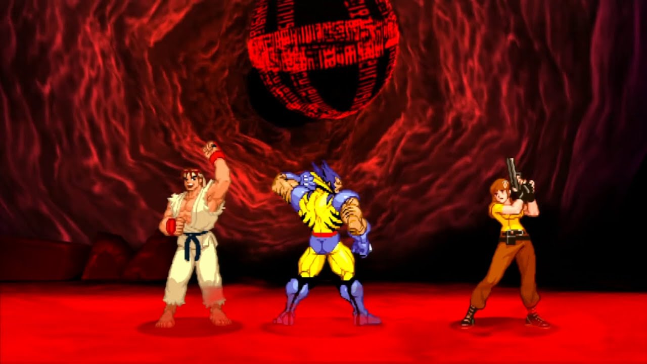 Marvel VS Capcom 2 - Ryu/Wolverine/Jill - Expert Difficulty Playthrough