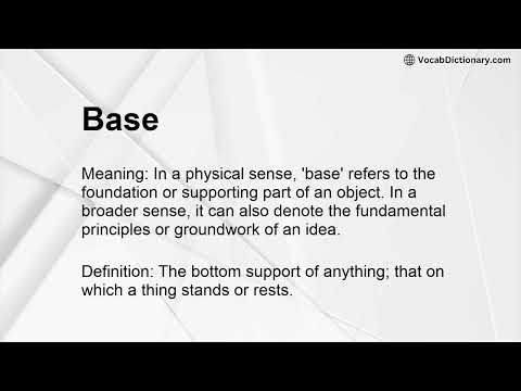 Base Meaning