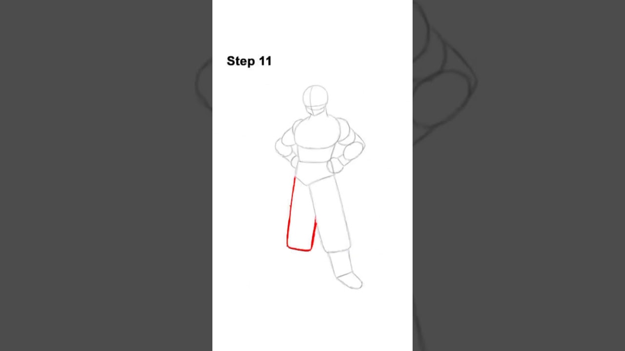 beginner step by step drawing❤️//#goku #gokublack #shorts #viral #beginners #art #trending