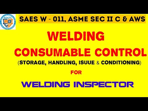 WELDING CONSUMABLE CONTROL