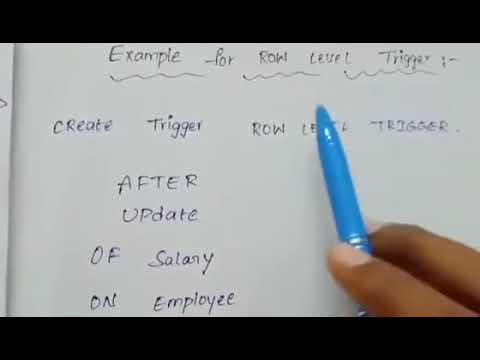 Row level trigger in database in Telugu#telugu#dbms#row