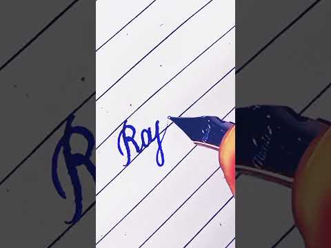 writing a name "Rajesh" in cursive #shorts