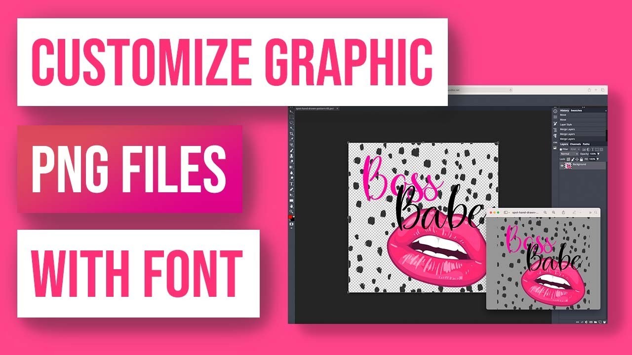 🤓 How to Customize Graphic PNG Files With Font