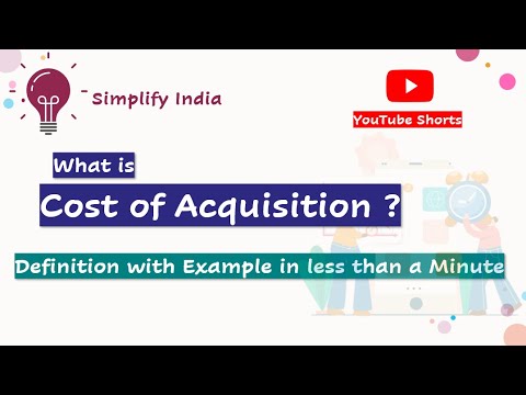 Cost of Acquisition | COA| What is Cost of Acquisition | Capital Gains