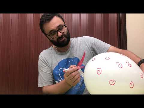 Modeling the expanding universe with a balloon and pen