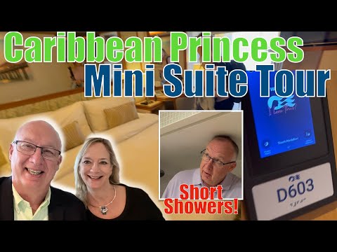 Caribbean Princess Mini Suite Tour of Cabin D603. Complete tour with narration | October 2024 |