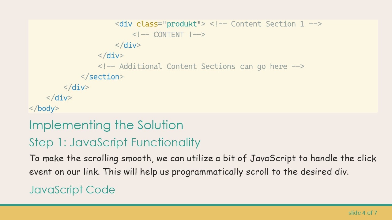 How to Make Element Scroll to a Div in Another Div with Overflow-y: Scroll