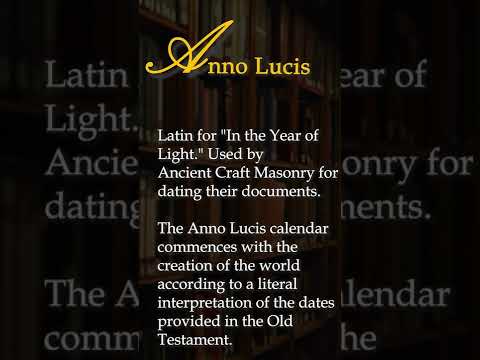 Anno Lucis - Masonic Dictionary #shorts