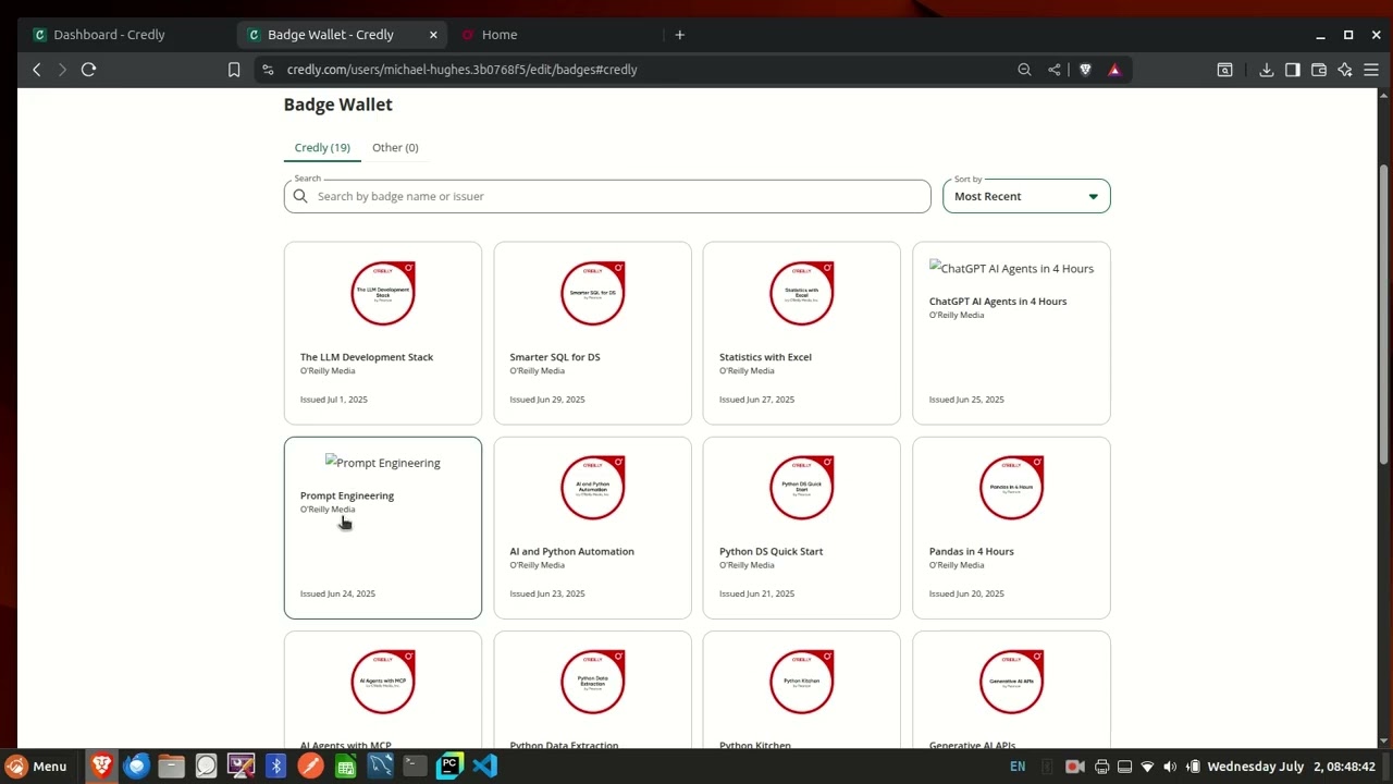 Credly & O'Reilly badge problems