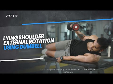 How To Do Lying Shoulder External Rotation using dumbell | Exercise Video