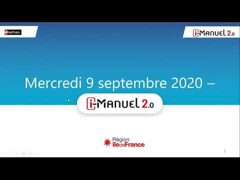 Présentation du i-Manuel 2.0 - Lycée Professionnel - Région Île-de-France